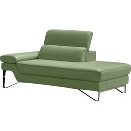 Ottomane Egoitaliano "Princess, elegantes Designsofa mit erstklassigem Sitzkomfort", gr&uuml;n (sprite), B:177cm H:95cm T:108cm, Leder CAREZZA (echtes Rindsleder) ist ein Naturleder, dass die urspr&uuml;nglichen Eigenschaften der Haut nicht ver&auml;ndert. Das Vorhandensein von verheilten Narben, K&ouml;rnungsunterschiede, Falten, Adern, Unterschiede in den Farbt&ouml;nen und andere Spuren, die die Natur auf diesen Fellen