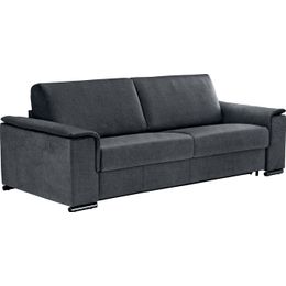 2,5-Sitzer Egoitaliano "Cecilia, modern & elegant, erstklassiger Sitzkomfort, Breite 234cm", grau (charcoal), B:234cm H:85cm T:102cm, Sofas, 2 5-Sitzer, mit verchromten Metallf&uuml;&szlig;en