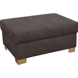 Hocker DOMO collection "Ricardo", grau, B:85cm H:43cm T:60cm, Microfaser PRIMABELLE (100% Polyester);Luxus-Kunstleder;Struktur (90% Polyester, 10% Polyacryl), Hocker, Hocker