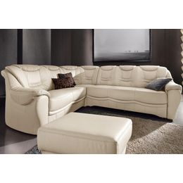 Sit & More Ecksofa SIT & MORE "Benson L-Form", beige (creme), B:265cm H:94cm T:215cm, NaturLeder;Luxus-Microfaser;Luxus-Kunstleder;Primabelle-Microfaser, Sofas, Ecksofa, wahlweise mit Bettfunktion