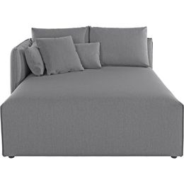 Ottomane OTTO HOME "N&ouml;re", grau (hellgrau), B:138cm H:86cm T:168cm, 100% Polypropylene, Sofas, Ottomane, Lounge-Modul - zum eigenen Zusammenstellen, Breite 138cm, Tiefe 168cm