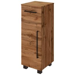 Unterschrank Welltime "Luena", braun (eiche), B:30cm H:79cm T:35cm, Holzwerkstoff, MDF, Schr&auml;nke, Unterschrank, Breite 30 cm, mit Soft-Close-Funktion