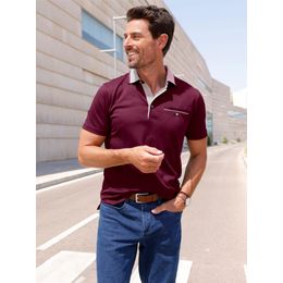 Kurzarmshirt Hajo "Kurzarm-Shirt", Herren, Gr. 52/54, rot (bordeaux), 62% Baumwolle, 38% Polyester, unifarben, ohne Ausschnitt, Shirts Kurzarmshirt
