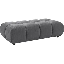 Polsterhocker Home Affaire "Cozy Bubble, mit eleganter Steppung, weich gepolstert, 143x73 cm", grau, B:143cm H:41cm T:73cm, 100% Polyester, Hocker, Polsterhocker, passend zum Sofa und dem drehbaren Sessel der Graceland-Serie