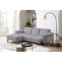 Ecksofa exxpo - SOFA FASHION "Starr, modern und klassisches Design, hochwertige Verarbeitung, bequem", lila, B:250cm H:84cm T:163cm, Sofas, Ecksofa, L-Form, wahlw. elektrische Sitztiefenverstellung, Massivholzf&uuml;&szlig;e