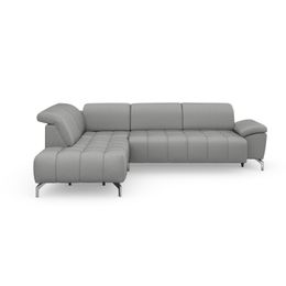 Sit & More Ecksofa SIT & MORE "Cool L-Form", grau, B:272cm H:79cm T:220cm, Sofas, Ecksofa, wahlweise mit Kopfteilverstellung und Vorziehsitz, motorisch