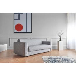 3-Sitzer INNOVATION LIVING &trade; "Killian hochwertige Dauerschlaffunktion, Design und extra Komfort", grau, B:197cm H:75cm T:101cm, Sofas, 3-Sitzer, innenliegende Federkernmatratze; Schlafh&ouml;he 55cm