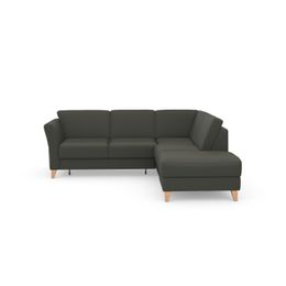 Sit & More Ecksofa SIT & MORE "Visby L-Form", grau (anthrazit), B:248cm H:87cm T:213cm, Sofas, Ecksofa, Wahlweise mit Bettfunktion und Stauraum, frei im Raum stellbar