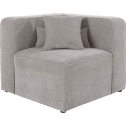 Sofa-Eckelement Home Affaire "Sundstrup", grau (hellgrau), B:93cm H:76,5cm T:93cm, 100% Polyester, Polsterelemente, Sofa-Eckelement, Modulserie, individuelle Zusammenstellung