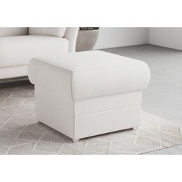 Hocker DOMO collection "Pina, kompakt und bequem", beige (creme), B:59cm H:46cm T:59cm, 95% Polyester, 5% Polyamid, Hocker, Hocker, Passender Hocker zur Serie