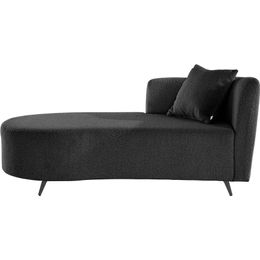 Recamiere Home Affaire "Hulby", schwarz, B:182cm H:82cm T:90cm, 95% Polyester, 5% Polyacryl, Sofas, Recamiere, wahlweise mit und ohne Hocker und Armlehne links oder rechts