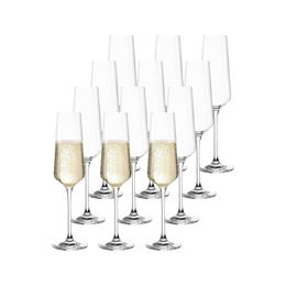 Sektglas Leonardo "Sektgl&auml;ser Puccini 280 ml 12er Set transparent", bunt (transparent), Glas, Trinkgef&auml;&szlig;e, Sektglas