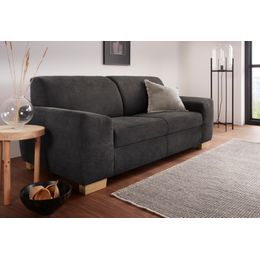 2-Sitzer DOMO collection "Incanto, kubisch und zeitlos, komfortabel, flache Armlehnen", braun (espresso), B:200cm H:81cm T:89cm, Sofas, 2-Sitzer