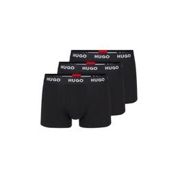 Trunk HUGO UNDERWEAR "TRUNK TRIPLET PACK", Herren, Gr. L (52), schwarz (schwarz 001), Jersey, Obermaterial: 95% Baumwolle, 5% Elasthan, k&ouml;rpernah, Unterhosen Trunk