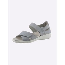 Sandale CLASSIC, Damen, Gr. 38, blau (eisblau), Nubukleder, Schuhe Sandale