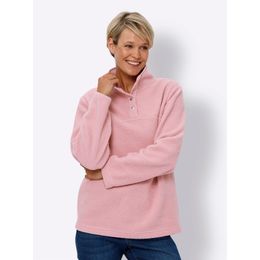 Fleeceshirt Classic Basics "Fleece-Shirt", Damen, Gr. 54, lila (hortensie), 100% Polyester, unifarben, Shirts Fleeceshirt