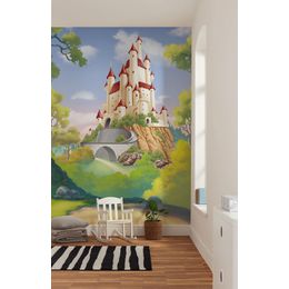 Kindertapete Komar "Disney Princess Snow White Castle", bunt, B:200m H:250m, Vlies, Tapeten, Kindertapete