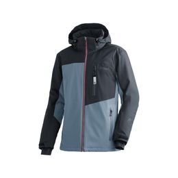 Skijacke Maier Sports "Oravice", Herren, Gr. 56, graublau, 100% Polyester, hoch geschlossener Ausschnitt, Jacken Skijacke, Herren Winterjacke mit RV-Taschen und Kapuze, wasserdicht
