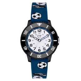 Quarzuhr Cool Time "The Cool New Soccer", blau, Armbanduhren, M&auml;dchen, Quarzuhr, Armbanduhr, Silikonarmband, Kinderuhr, Junge, analog