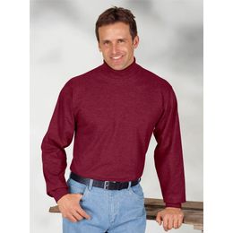 Rollkragenshirt CLASSIC "Rollkragen-Shirt", Herren, Gr. 44/46, rot (bordeaux), 100% Baumwolle, meliert, unifarben, ohne Ausschnitt, Shirts Rollkragenshirt