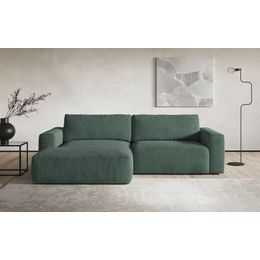 Ecksofa COTTA "Lasso L-Form, XL-Sofa", gr&uuml;n (racing gr&uuml;n), B:288cm, 100% Polyester, Sofas, Ecksofa