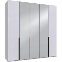 Kleiderschrank wimex "Mugano,in 5 Breiten,2 H&ouml;hen,2 Tiefen, viele Farben, Made in Germany", wei&szlig;, griffe schwarz, B:225cm H:236cm T:58cm, Holzwerkstoff, Schr&auml;nke, Kleiderschrank, mit langen Griffen aus Metall, mit oder ohne Spiegel