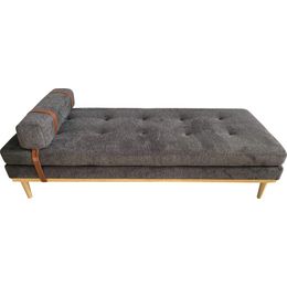 Daybed Salesfever "Bett: Entspannung pur", grau (anthrazit, natur, natur), B:75cm H:42cm L:180cm, 100% Polyester, Daybetten, Daybed, Entspannung pur: Tagesliege mit Kopf- und Nackenst&uuml;tze