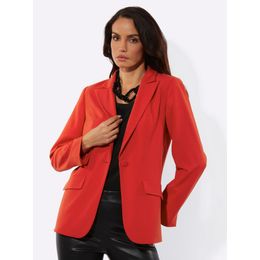 CR&Eacute;ATION L Jackenblazer CREATION L "Blazer", Damen, Gr. 46, rot, 63% Polyester, 34% Viskose, 3% Elasthan, Blazer Jackenblazer