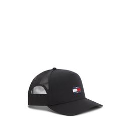 Trucker Cap Tommy Jeans "TJM HERITAGE", Herren, schwarz, Materialmix, Caps Trucker Cap, Mesh-Einsatz hinten