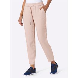 Schlupfhose Casual Looks, Damen, Gr. 44, Normalgr&ouml;&szlig;en, puder, 100% Lyocell, unifarben, Hosen Schlupfhose