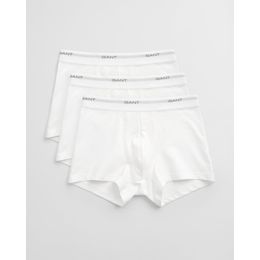 Trunk Gant "CORE TRUNK 3-PACK", Herren, Gr. S, 3 Stk., wei&szlig;, Jersey, Obermaterial: 95% Baumwolle, 5% Elasthan, eng, Unterhosen Trunk
