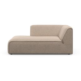 Ottomane OTTO HOME "Merid Chaiselongue, Ma&szlig;e B/T/H: 100/162/70 cm", grau (taupe), B:100cm H:70cm T:162cm, 100% Polyester, Sofas, Ottomane, als Modul oder separat verwendbar, f&uuml;r individuelle Zusammenstellung