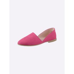 Slipper Heine, Damen, Gr. 37, pink, Textil, Schuhe Slipper