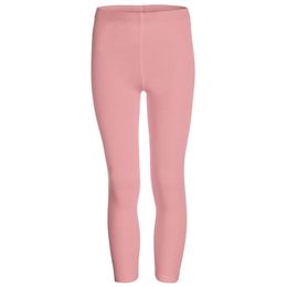 Leggings happy girls, M&auml;dchen, Gr. 134, N-Gr, rosa (dusty rose), Jersey, Obermaterial: 95% Baumwolle, 5% Elasthan, unifarben, skinny fit kn&ouml;chellang, Hosen Leggings, in Basic-Form