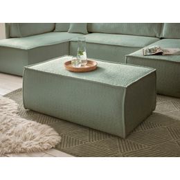 Hocker OTTO HOME "FINNLEY, Polsterhocker in Boucl&eacute;, Struktur fein u. Mega Cord verf&uuml;gbar", gr&uuml;n (mintgr&uuml;n), B:102cm H:42cm T:69cm, Bezugstoff 100% PES ;Atmungsaktives Gewebe ;Easy Clean ;Gramatur 340g/qm +/- 5%, Hocker, Hocker, passend zur Polster-Serie Finnley