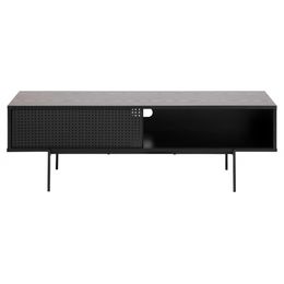 TV-Schrank ACTONA GROUP "Angus", schwarz, B:140cm H:44,5cm T:40cm, Schr&auml;nke, TV-Schrank, TV-Bank,TV Tisch mit 1 Schiebet&uuml;r schwarz. H&ouml;he 44,50 cm