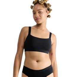 Bustier Sloggi "GO Casual", Damen, Gr. XXL, N-Gr, schwarz, Single Jersey, Obermaterial: 82% Baumwolle, 18% Elasthan, clean, unifarben, BHs Bustier, weiche und atmungsaktive Baumwollqualit&auml;t, Topseller