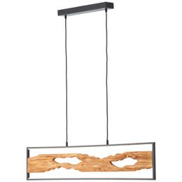 Brilliant LED Pendelleuchte "Chaumont", schwarz (schwarz, holz), B:8,5cm T:100cm, Leuchten, Breite 100 cm, 2300 lm, k&uuml;rzbar, Aluminium/Metall/Holz, schwarz/holz, LED Pendelleuchte