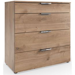 Schubkastenkommode wimex "Level by fresh to go", braun (plankeneiche nachbildung), B:81cm H:84cm T:41cm, Holzwerkstoff, Sideboards, Schubkastenkommode, 4 Schubladen mit soft-close Funktion, 81cm breit, 84cm hoch