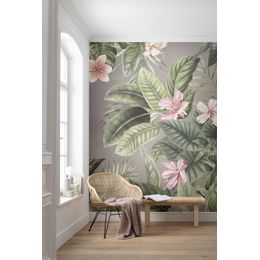 Fototapete Komar "Digitaldruck Vlies - Large Bloomed - Gr&ouml;&szlig;e 200 x 250 cm", gr&uuml;n (beige,gr&uuml;n), Rollen: 1, Vlies, Tapeten, Fototapete, Wohnzimmer, Schlafzimmer