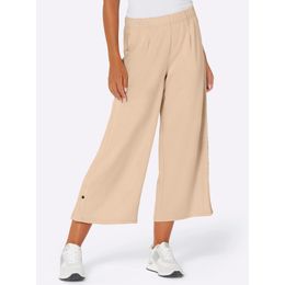 CR&Eacute;ATION L Culotte CREATION L, Damen, Gr. 36, Normalgr&ouml;&szlig;en, beige (elfenbein), 50% Modal, 44% Polyester, 6% Elasthan, unifarben, 7/8-L&auml;nge, Hosen Culotte