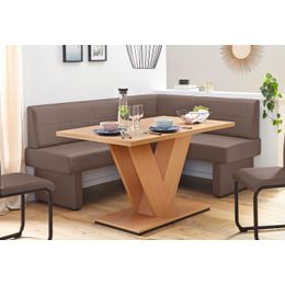 Eckbank Home Affaire, braun (cappuccino), B:152cm H:89cm T:202cm, Sitzb&auml;nke, Eckbank