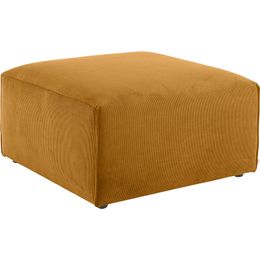 Polsterhocker OTTO HOME "N&ouml;re", gelb (curry), B:80cm H:46cm T:80cm, 92% Polyester, 8% Polyamid, Hocker, Polsterhocker, Modul - zum Zusammenstellen; in vielen Bezugsqualit&auml;ten und Farben