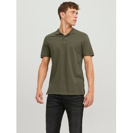 Jack & Jones Poloshirt JACK & JONES "BASIC POLO", Herren, Gr. S, gr&uuml;n (olive night), Piqu&eacute;, Obermaterial: 100% Baumwolle, schmal h&uuml;ftbedeckend, Rundhals, B&uuml;ndchen, Shirts Poloshirt