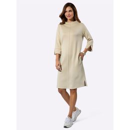 Jerseykleid Inspirationen "Jersey-Kleid", Damen, Gr. 52, Normalgr&ouml;&szlig;en, sand, Jersey, 50% Modal, 44% Polyester, 6% Elasthan, unifarben, kurz, Kleider Jerseykleid
