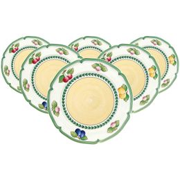 Villeroy & Boch Speiseteller VILLEROY & BOCH "Speiseteller French Garden Fleurence &oslash; 26,7 cm 6er Set bunt", bunt, L:26,7cm, Speiseteller, Speiseteller