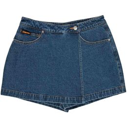 Shorts Santa Cruz "CLASSIC LABEL SKORT", Damen, Gr. XS (6), N-Gr, blau (classic blau), Obermaterial: 94% Baumwolle, 6% Polyester, Hosen Shorts, sportlicher Stil, f&uuml;r Erwachsene, aus Baumwolle und Polyester