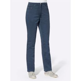 Bequeme Jeans Casual Looks, Damen, Gr. 52, Normalgr&ouml;&szlig;en, blau (dunkelblau), 98% Baumwolle, 2% Elasthan, unifarben, lang, Jeans Bequeme Jeans