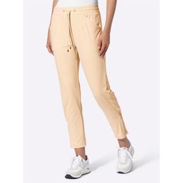 7/8-Hose Heine, Damen, Gr. 46, Normalgr&ouml;&szlig;en, rauchblau, sesam, bedruckt, 75% Polyamid, 25% Elasthan, unifarben, Hosen 7/8-Hose