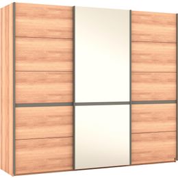 Schwebet&uuml;renschrank Musterring "Sorrent, Kleiderschrank, Schrank, Schiebet&uuml;ren", braun, B:250cm H:217cm, Schr&auml;nke, Schwebet&uuml;renschrank, T&uuml;ren in Eiche massiv mit Kassetten-Optik, verschiedene Ma&szlig;e verf&uuml;gbar
